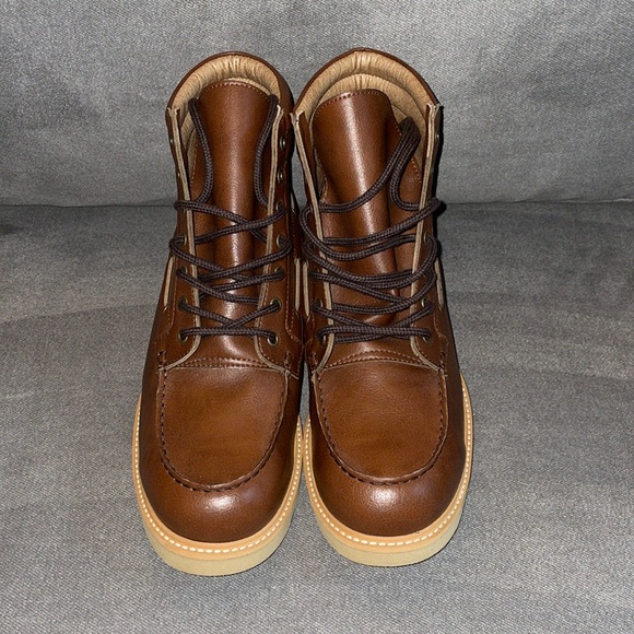 Novara | Shoes | New Novacas Brown Leather Tie Front Wedge Ankle Boots ...